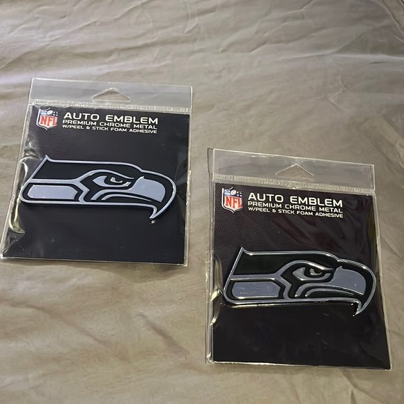 NFL | Accessories | Seattle Seahawks Auto Emblem Chrome Metal With Peel ...